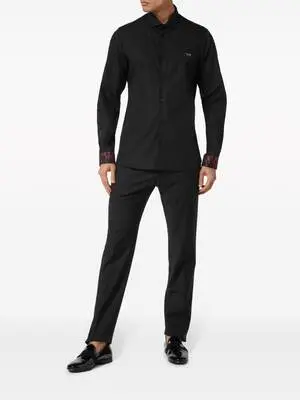 Philipp Plein Sugar Daddy Flame-trim Shirt - Black