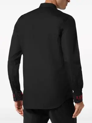 Philipp Plein Sugar Daddy Flame-trim Shirt - Black