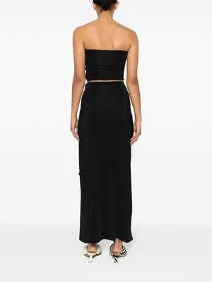 MAYGEL CORONEL Strapless Gathered Twist Detail Cropped Top