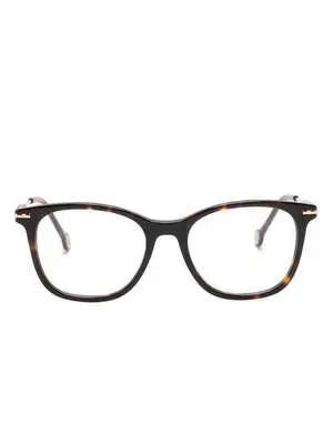 Carolina Herrera Square Frame Eyeglasses With Tortoiseshell Effect - Brown