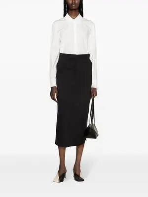 Khaite Pointed-collar Cotton Shirt - White