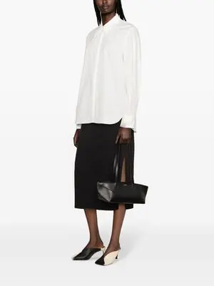 Khaite Pointed-collar Cotton Shirt - White