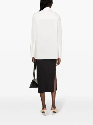 Khaite Pointed-collar Cotton Shirt - White