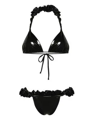 PARAMIDONNA Mimi Metallic-finish Bikini Set - Black