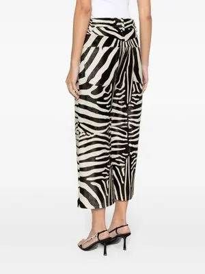 Alexander Wang Zebra-print Cropped Trousers