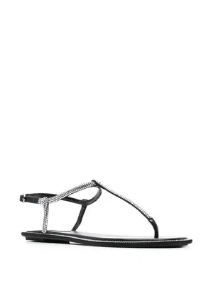 Rene Caovilla Diana Rhinestone-embellished Flat Sandals