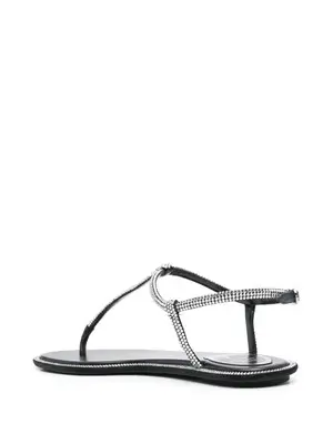 Rene Caovilla Diana Rhinestone-embellished Flat Sandals