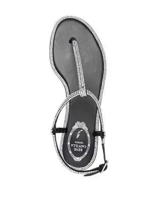 Rene Caovilla Diana Rhinestone-embellished Flat Sandals