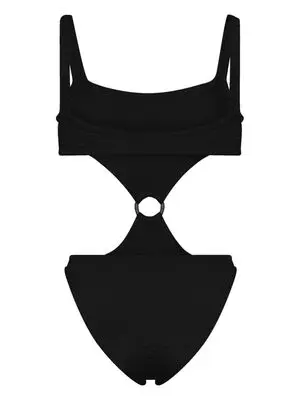 PARAMIDONNA Olivia Cut-out Crinkled Swimsuit - Black