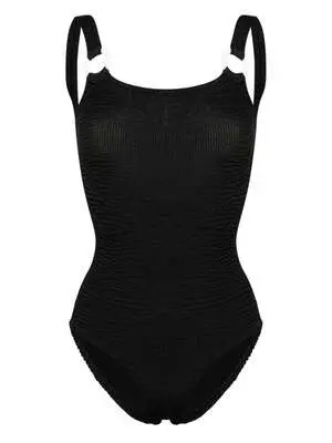 PARAMIDONNA Sophia Crinkled One Piece Swimsuit - Black