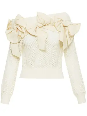 Oscar De La Renta Long Sleeve Sweaters For Women