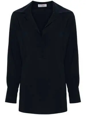 Alberto Biani V-neck Blouse - Blue
