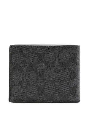 COACH Monogram Bi-fold Leather Wallet