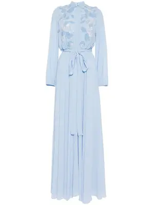 SAIID KOBEISY Floral-embroidered Kaftan