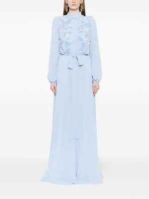 SAIID KOBEISY Floral-embroidered Kaftan