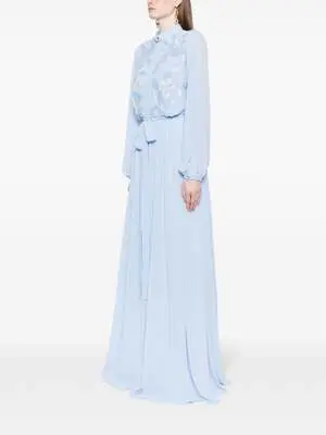 SAIID KOBEISY Floral-embroidered Kaftan
