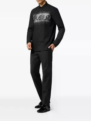 Philipp Plein Sugar Daddy Rhinestone-embellished Shirt - Black