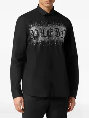 Philipp Plein Sugar Daddy Rhinestone-embellished Shirt - Black