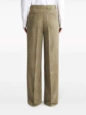 Etro Slub-effect Tailored Trousers - Green