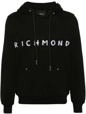 John Richmond Logo Embroidered Hoodie
