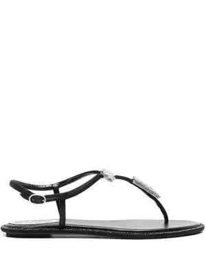 Rene Caovilla Katy Crystal-embellished Thong Sandals