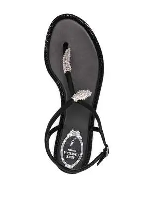 Rene Caovilla Katy Crystal-embellished Thong Sandals