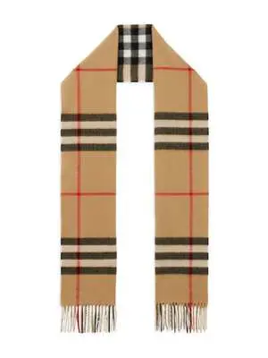 Burberry Check-pattern Fringed Scarf