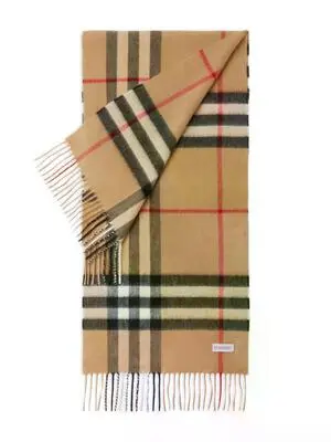 Burberry Check-pattern Fringed Scarf - Neutrals
