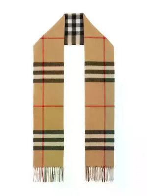 Burberry Check-pattern Fringed Scarf - Neutrals