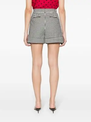 Moschino Gingham-check Tailored Shorts