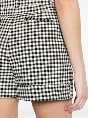Moschino Gingham-check Tailored Shorts
