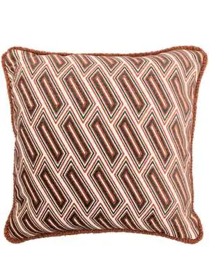 SOHO HOME Vende Geometric-pattern Cushion - Brown