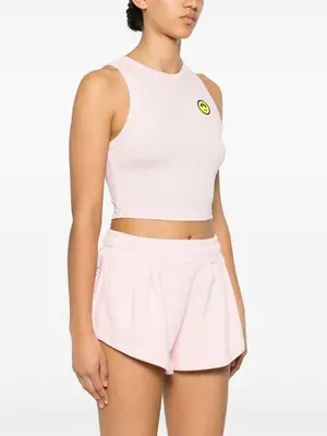 BARROW Logo-print Cropped Top - Pink