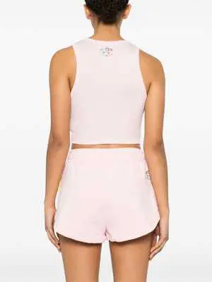 BARROW Logo-print Cropped Top - Pink