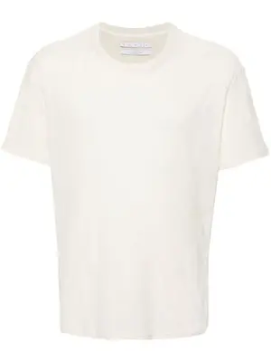RANRA Off-white Cotton Pointelle Knit T-shirt - Neutrals