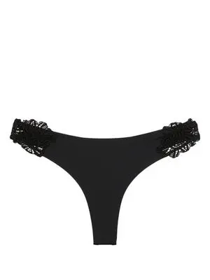 Ermanno Scervino Floral-lace Bikini Bottoms - Black