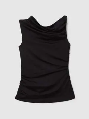 REISS Dylan Ruched Off-the-shoulder Top