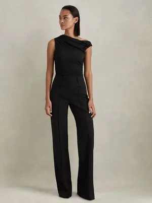 REISS Dylan Ruched Off-the-shoulder Top