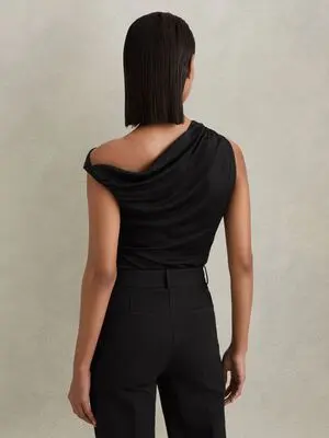 REISS Dylan Ruched Off-the-shoulder Top