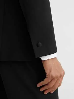 REISS Poker Peak Lapel Single-breasted Tuxedo Jacket Tailored-fit - Black