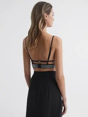 REISS Beth Embellished Bra Top