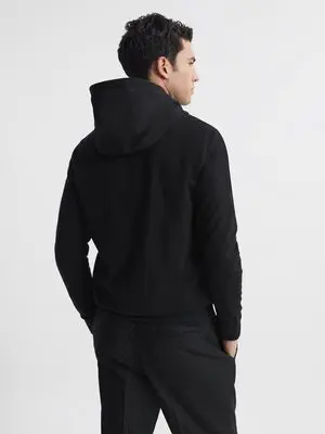 REISS Taylor Hybrid Zip-through Quilted Hooded Jacket