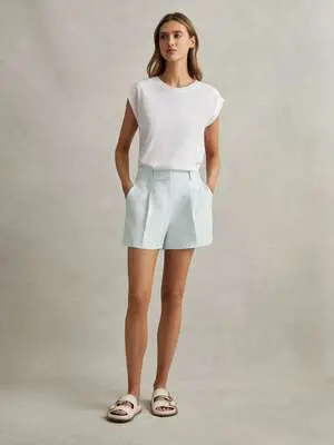 REISS Lori Viscose-linen Blend Suit Shorts