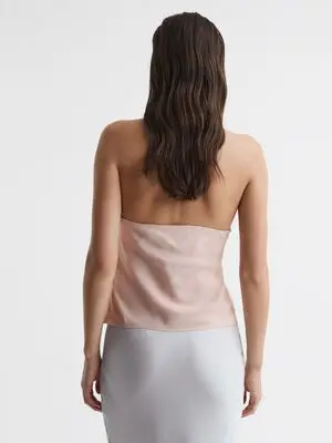 REISS Freda Tie Halter-neck Blouse