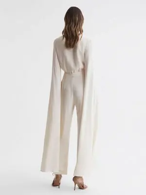 REISS Olivia Cape Sleeve Jumpsuit