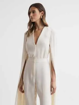REISS Olivia Cape Sleeve Jumpsuit