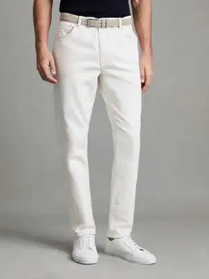 REISS Santorini Tapered Slim Fit Jeans - Ecru