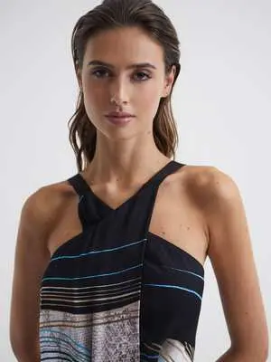 REISS Jewel Print Maxi Dress