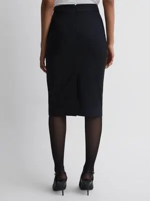 REISS Haisley Tailored Pencil Skirt - Navy
