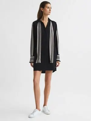 REISS Ellie Side Stripe Mini Dress